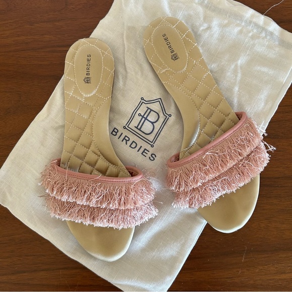 Birdies | Shoes | Birdies Blush Pink Fringe Sparrow Sandal | Poshmark